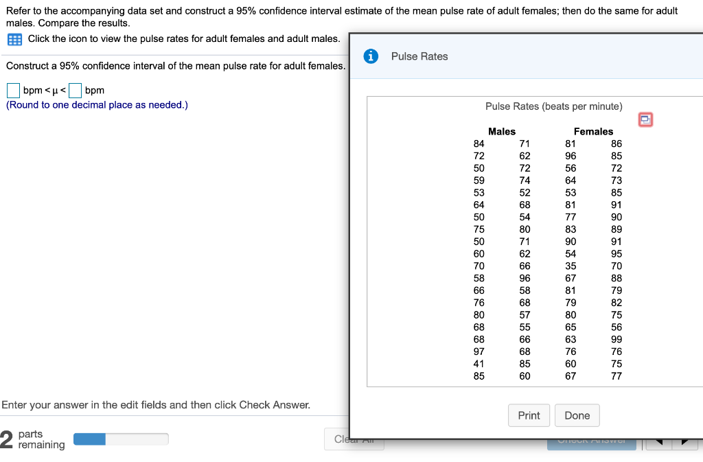 Solved Refer to the accompanying data set and construct a | Chegg.com