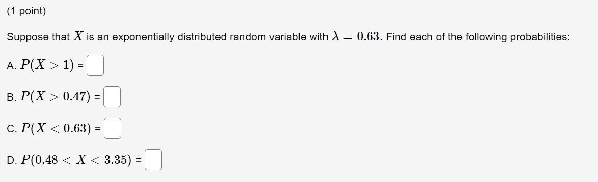 Solved Suppose that X is an exponentially distributed random | Chegg.com