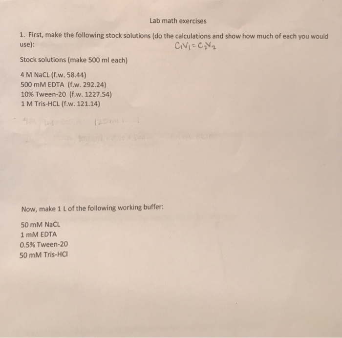 Solved Lab math exercises 1. First, make the following stock | Chegg.com