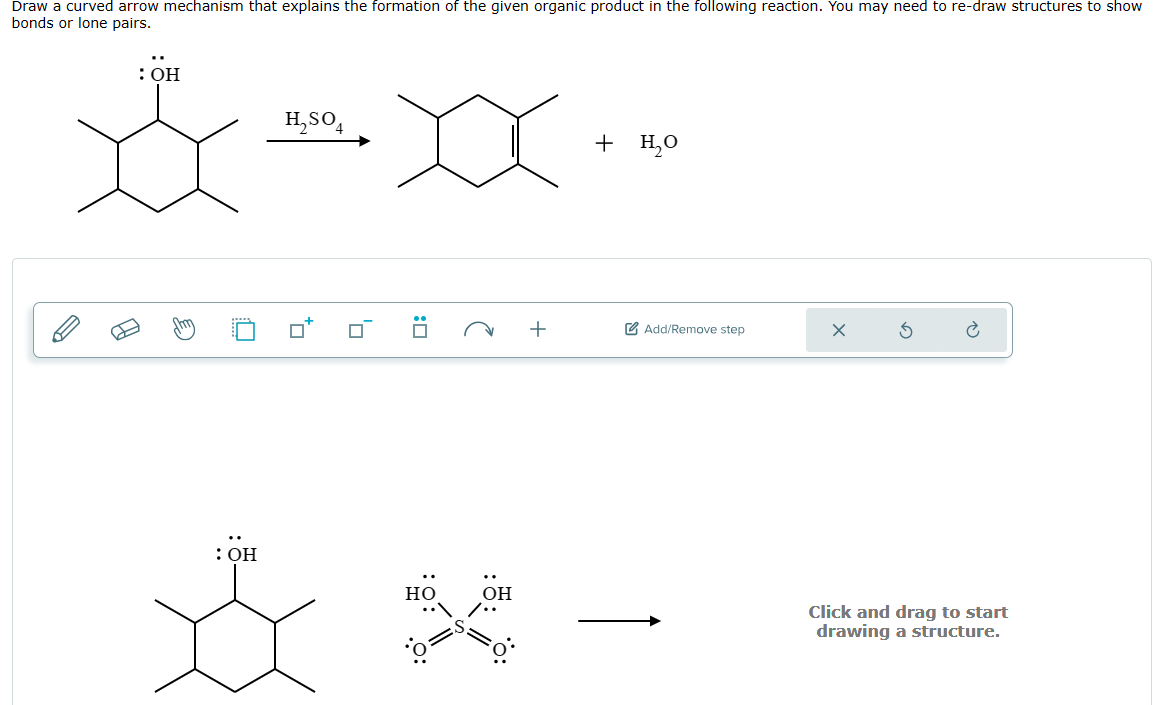 Solved Click and drag to start drawing a structure. | Chegg.com