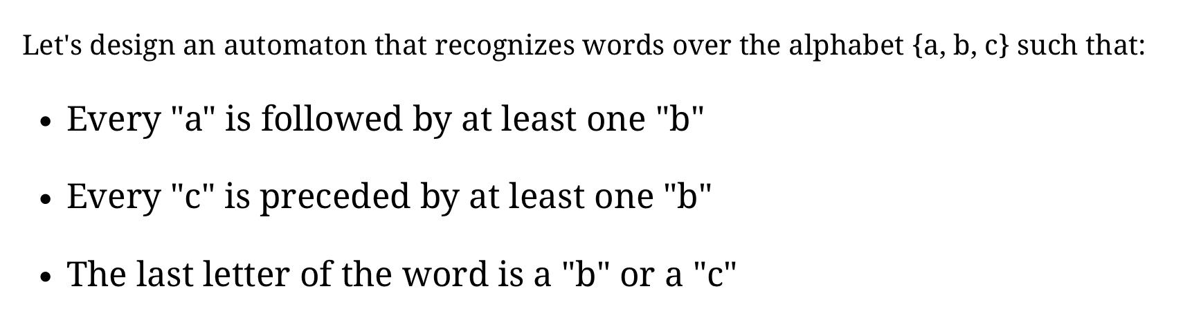 Solved Lets Design An Automaton That Recognizes Words Over 