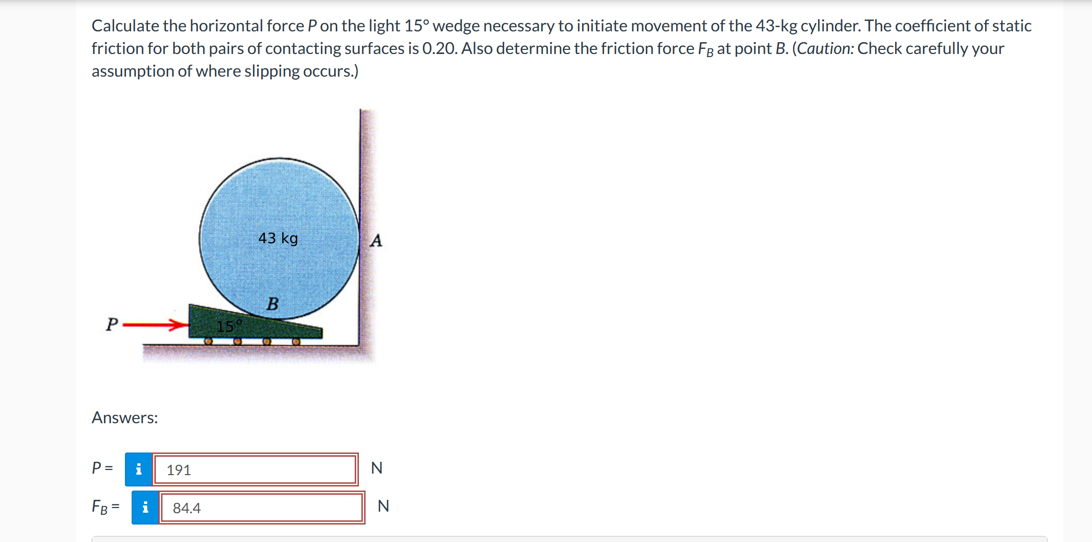 Solved Calculate the horizontal force P on the light 15∘ | Chegg.com