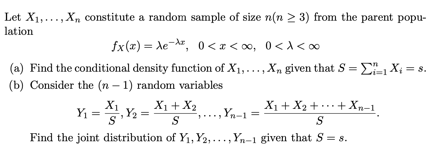 Solved Let X1,…,Xn constitute a random sample of size n(n≥3) | Chegg.com