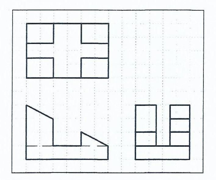 Solved Given the three incomplete views of a multi view | Chegg.com