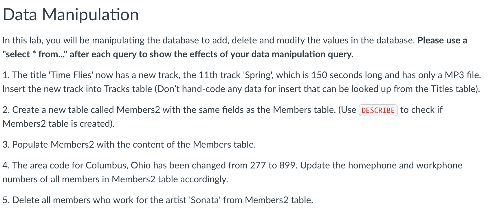 Solved $%^@V (Intro to Relational Databases) | Chegg.com