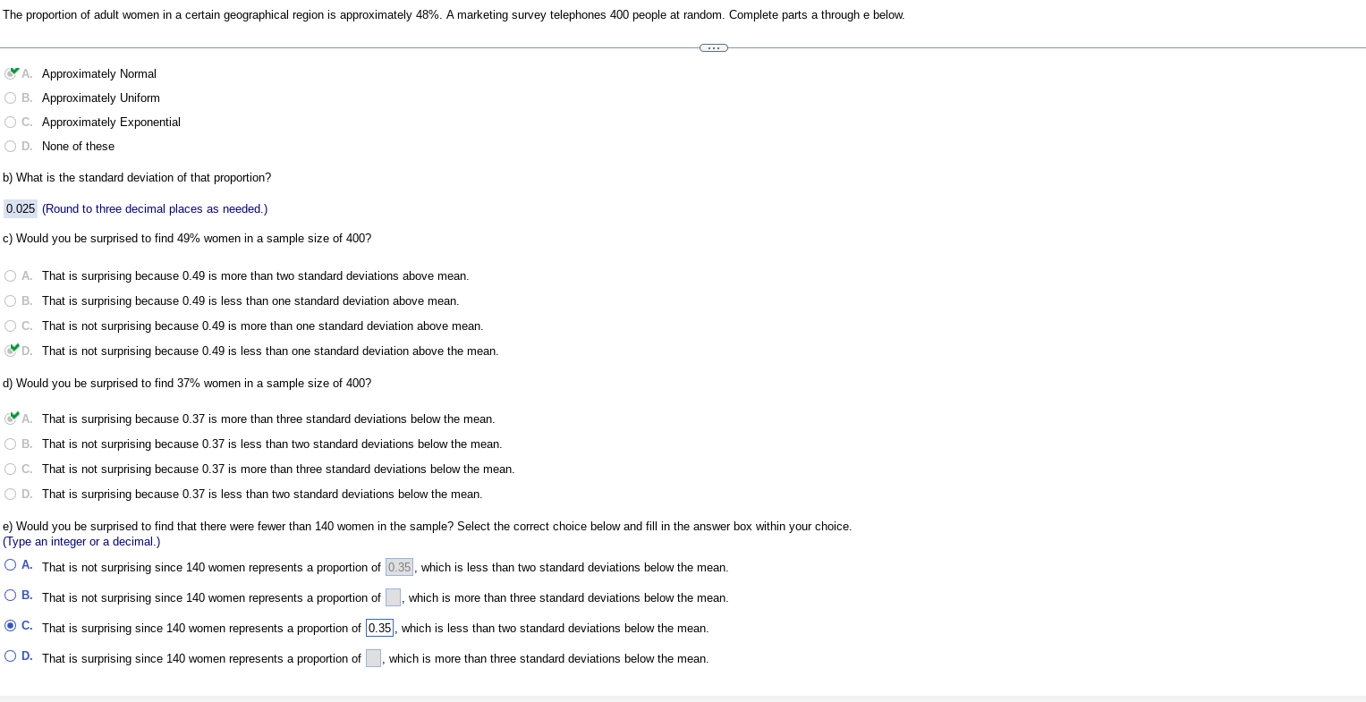 Solved A. Approximately Normal B. Approximately Uniform C. | Chegg.com