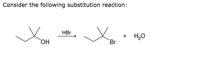 Solved Consider the following substitution reaction: HBr + | Chegg.com