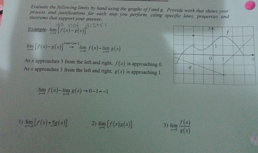 Solved Evaluate the following limits by hand using the | Chegg.com