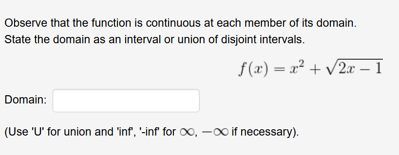 Solved Observe that the function is continuous at each | Chegg.com