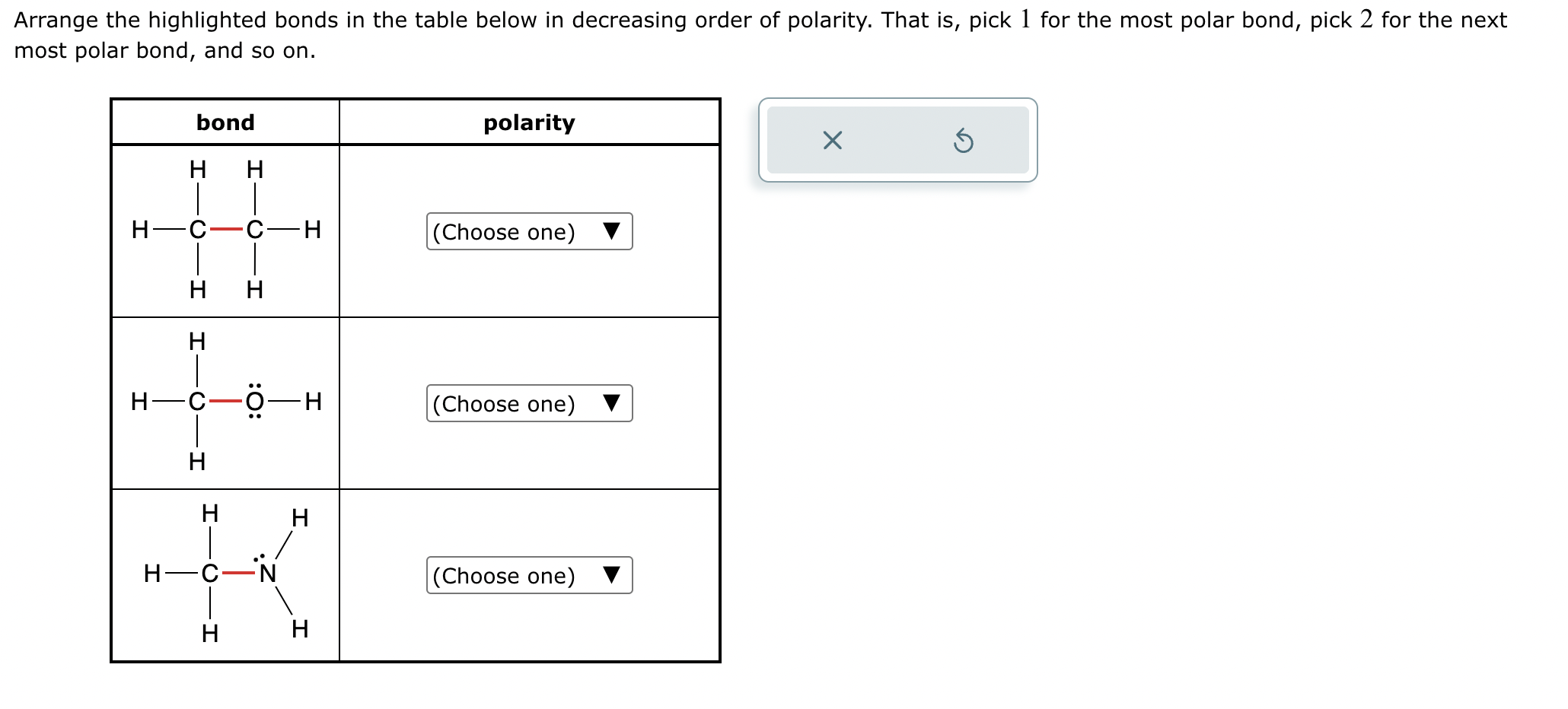 Solved Arrange the highlighted bonds in the table below in | Chegg.com