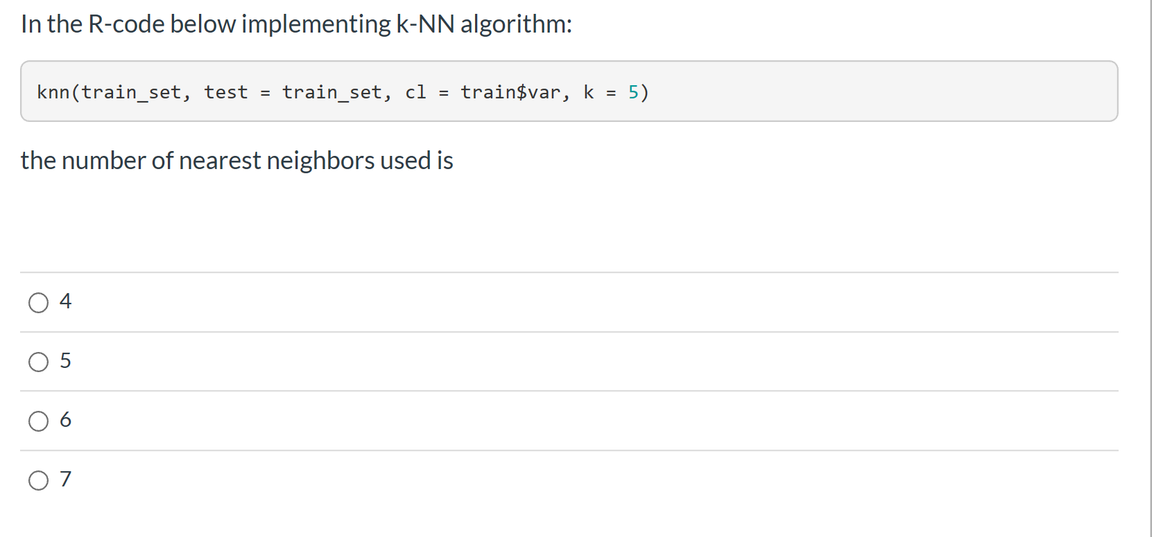 Solved In The R Code Below Implementing K Nn Algorithm 6542