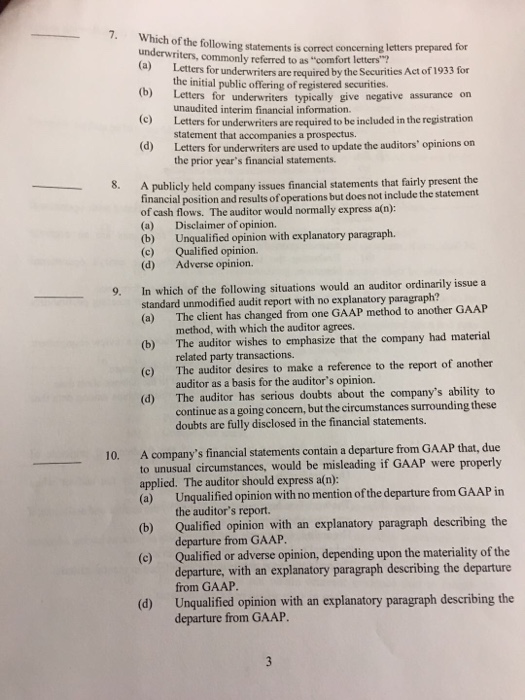 Solved Which of the following statements is correct | Chegg.com