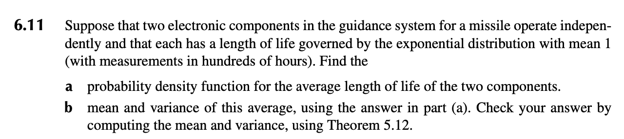 Solved 11 Suppose that two electronic components in the | Chegg.com