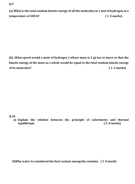 Solved Q.9 (a) What is the total random kinetic energy of | Chegg.com