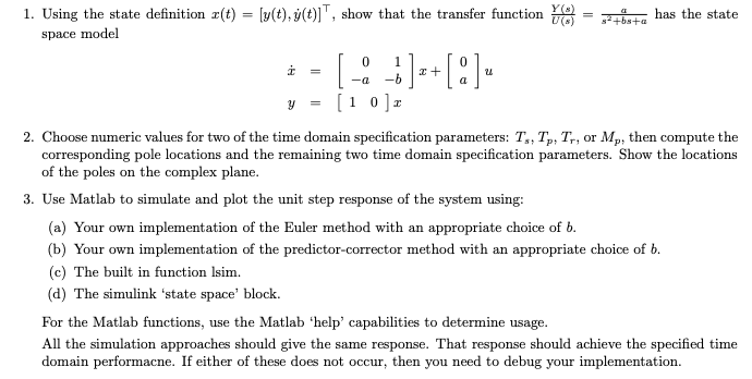 Solved @ = +6sta has the state 1. Using the state definition | Chegg.com
