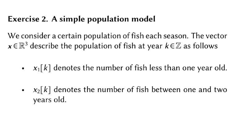 Exercise 2. A simple population model We consider a | Chegg.com