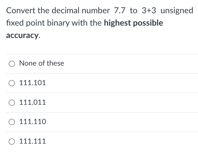Solved Convert the decimal number 13.32 to 4+4 unsigned | Chegg.com