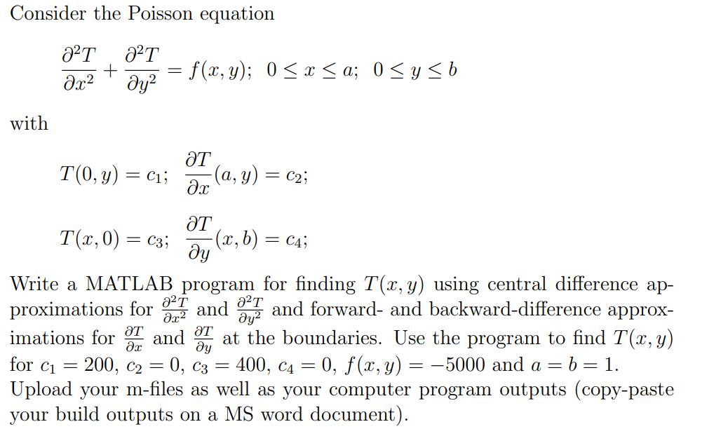 Solved Consider the Poisson equation | Chegg.com