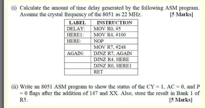 Solved (i) Calculate the amount of time delay generated by | Chegg.com