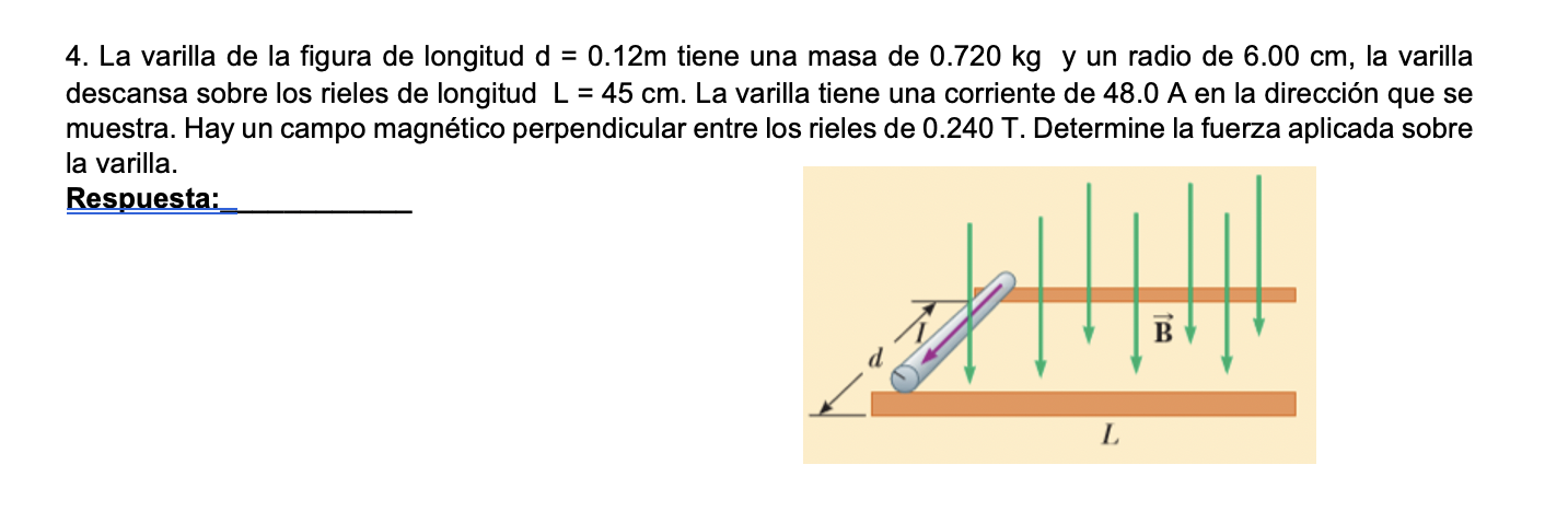 4. La varilla de la figura de longitud d = 0.12m | Chegg.com
