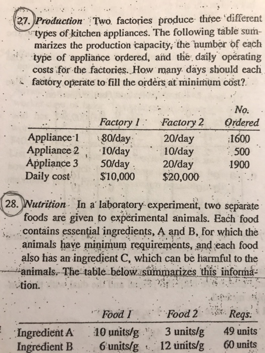 Solved 27. Production Two. factories produce three | Chegg.com
