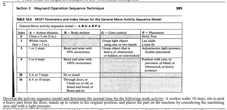 Solved 2. Section 3 Maynard Operation Sequence Technique 385 | Chegg.com