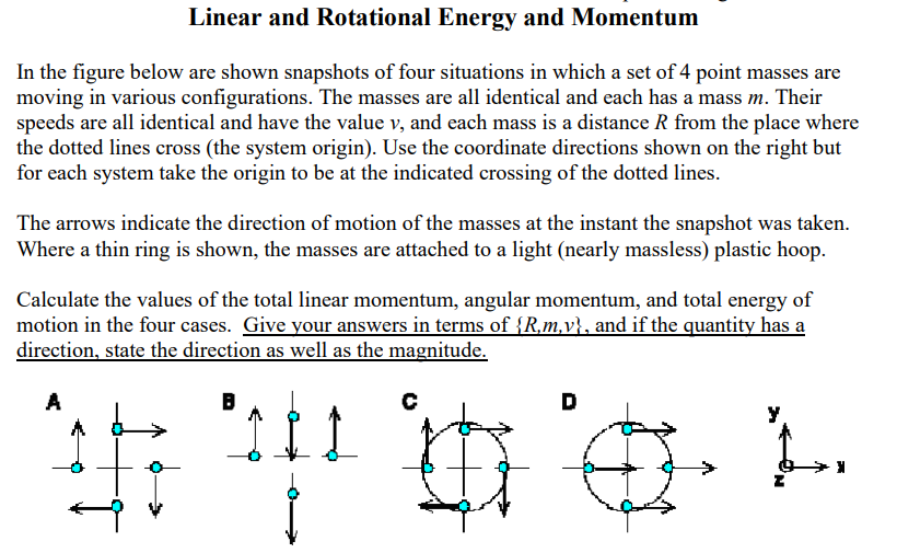 Solved Linear and Rotational Energy and MomentumIn the | Chegg.com