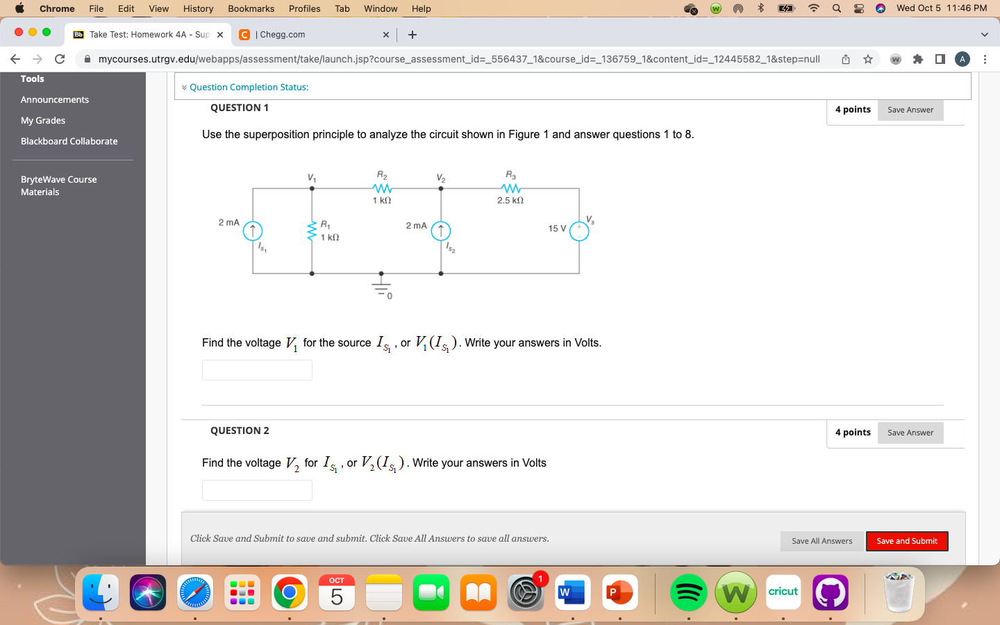 Solved 1. Find the voltage V1 for the source Is1 2. Find | Chegg.com