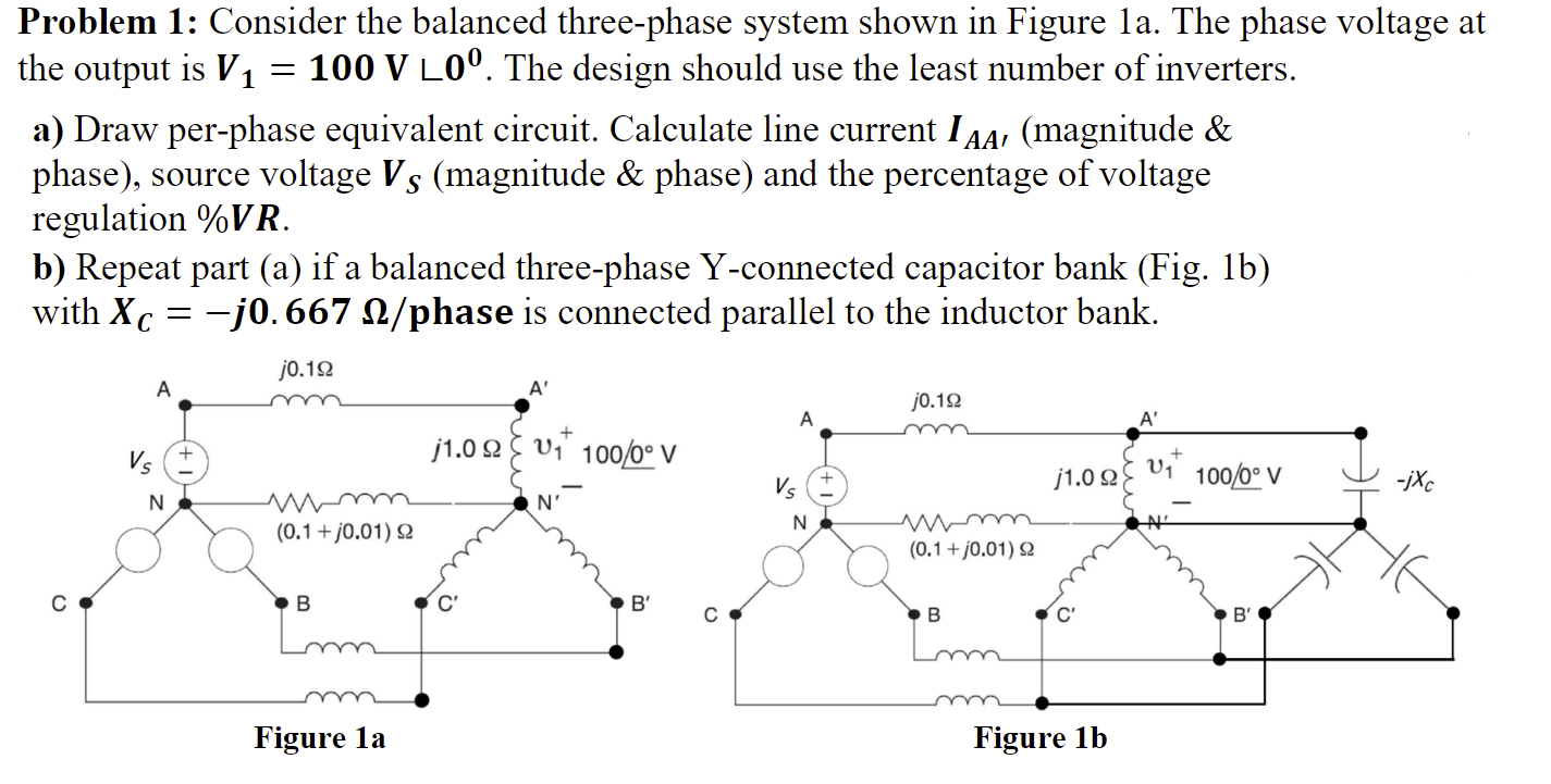 Solved Problem 1: Consider the balanced three-phase system | Chegg.com