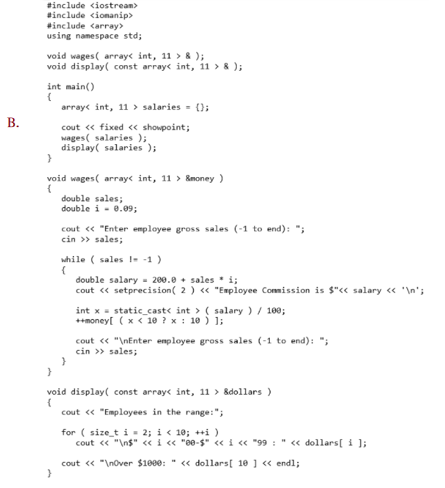 Solved Use a one-dimensional array to solve the following | Chegg.com