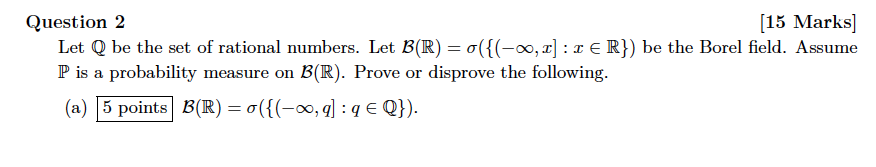 Solved Question 2 (15 Marks] Let Q be the set of rational | Chegg.com