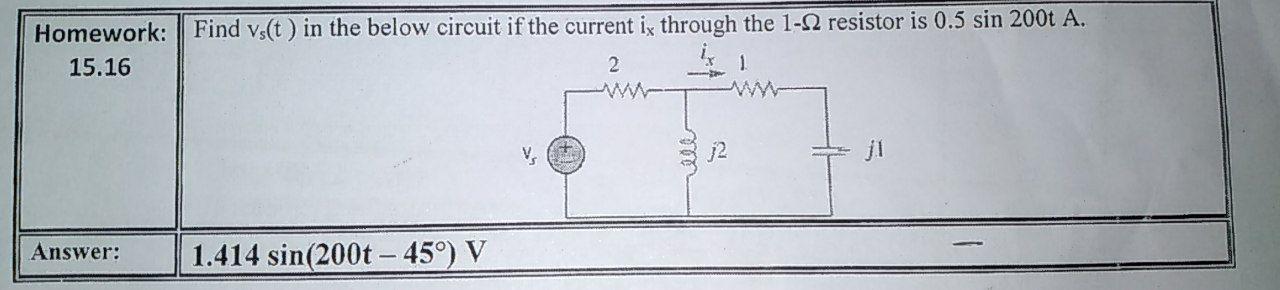 Solved Find vs(t) in the below circuit if the current is | Chegg.com