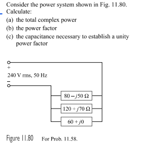 Solved Consider the power system shown in Fig. 11.80. | Chegg.com