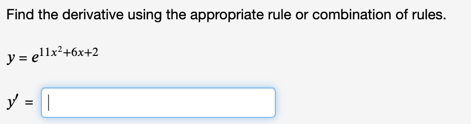 Solved Find the derivative using the appropriate rule or | Chegg.com