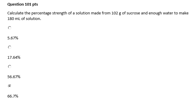 Solved Question 101 pts Calculate the percentage strength of | Chegg.com