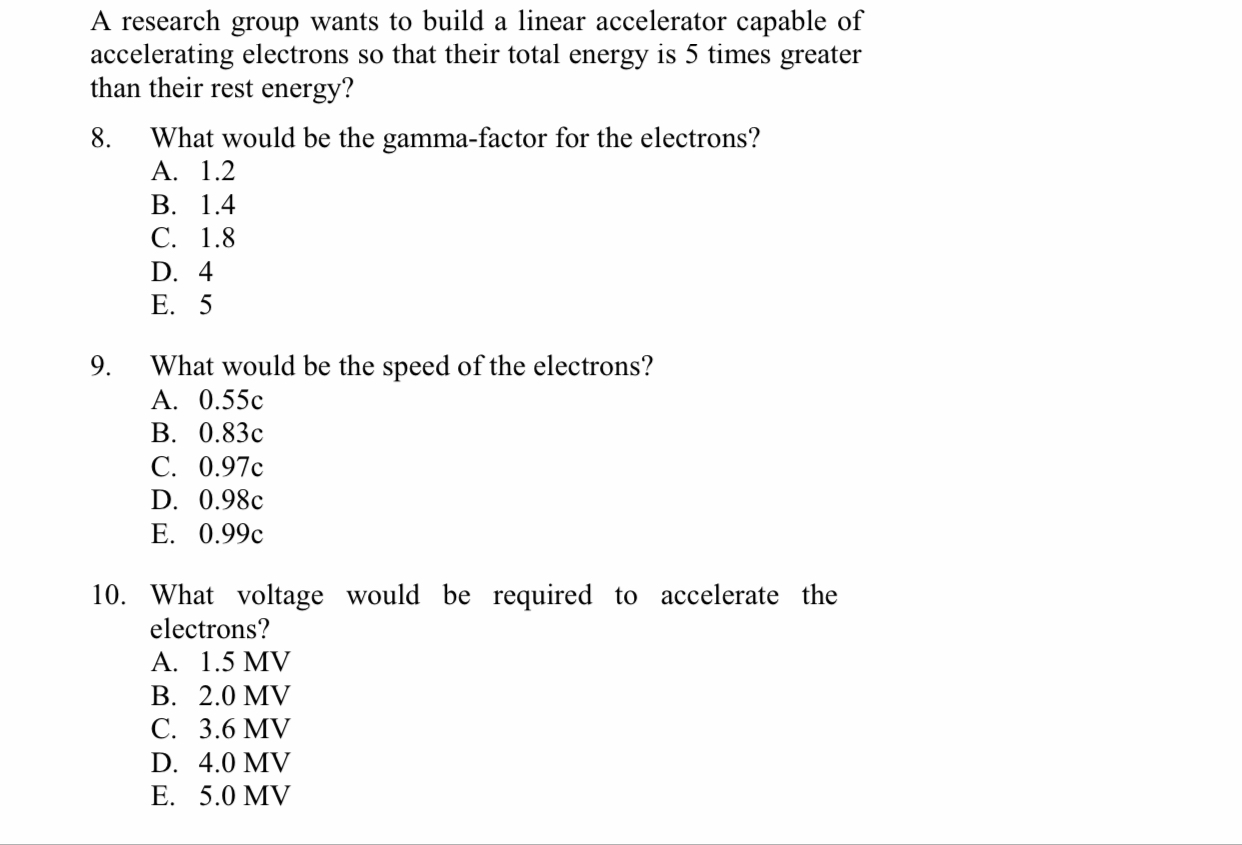 Solved A research group wants to build a linear accelerator | Chegg.com