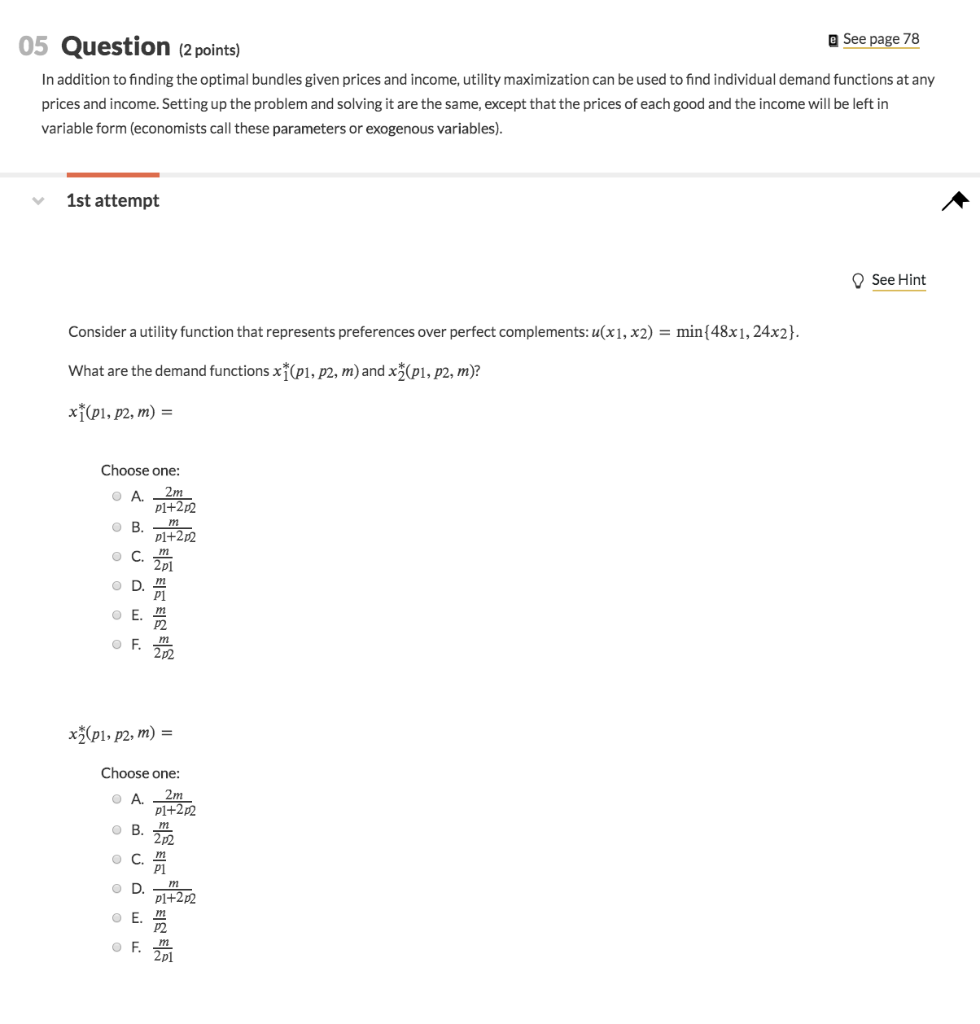 Solved See Hint Which types of preferences will always | Chegg.com