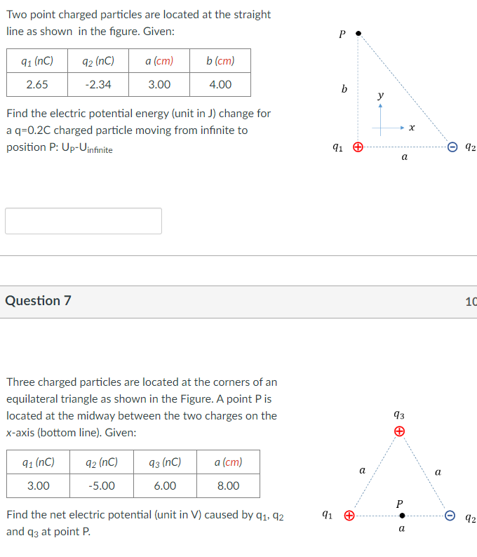 Solved Two point charged particles are located at the | Chegg.com