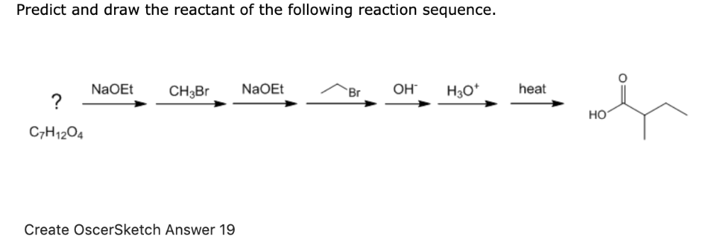 Solved Predict and draw the reactant of the following | Chegg.com
