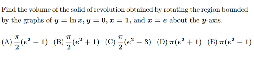 Solved Find the volume of the solid of revolution obtained | Chegg.com