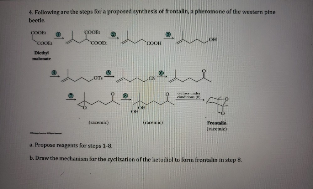 Solved PART B: draw the mechanism for the cyclization of the | Chegg.com