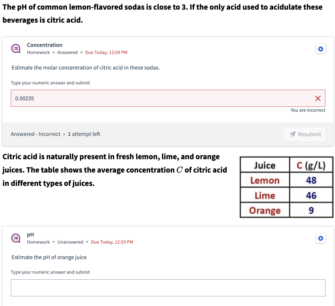 The pH of common lemon-flavored sodas is close to 3 . | Chegg.com