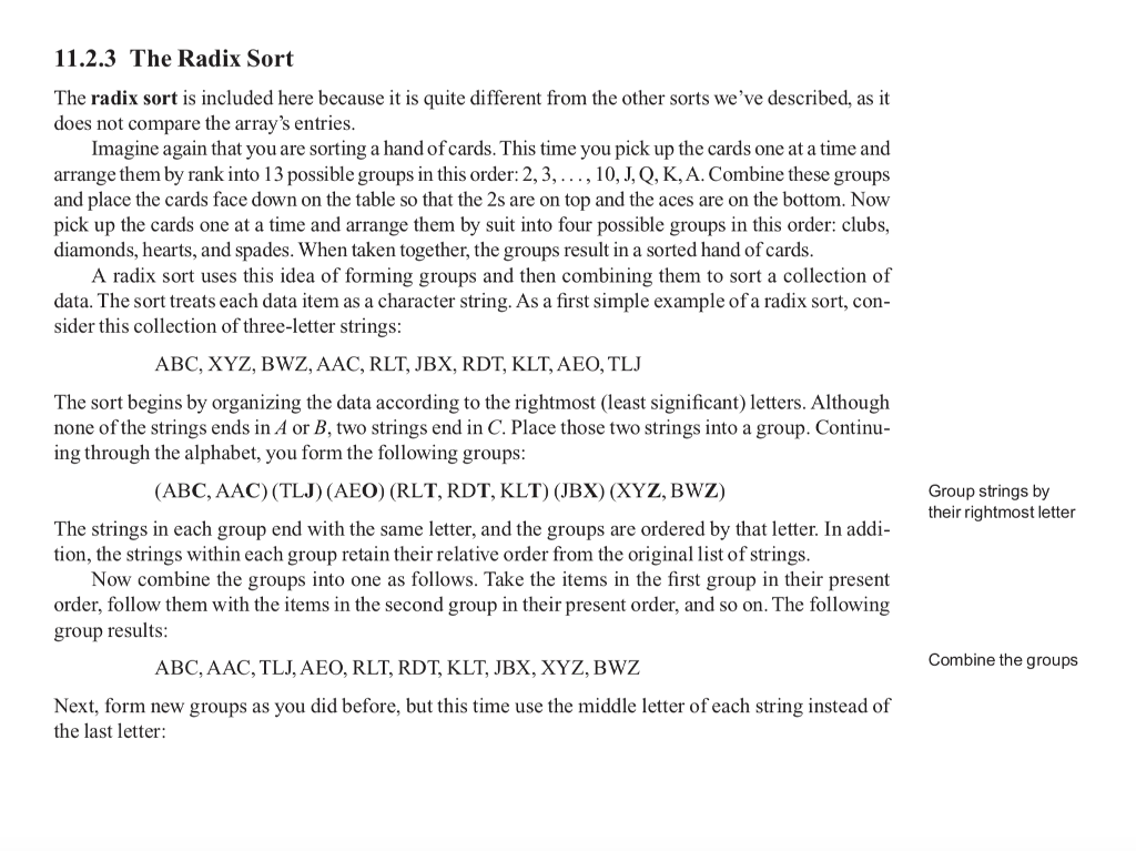 Solved Using C++, Implement the radix sort of an array by | Chegg.com