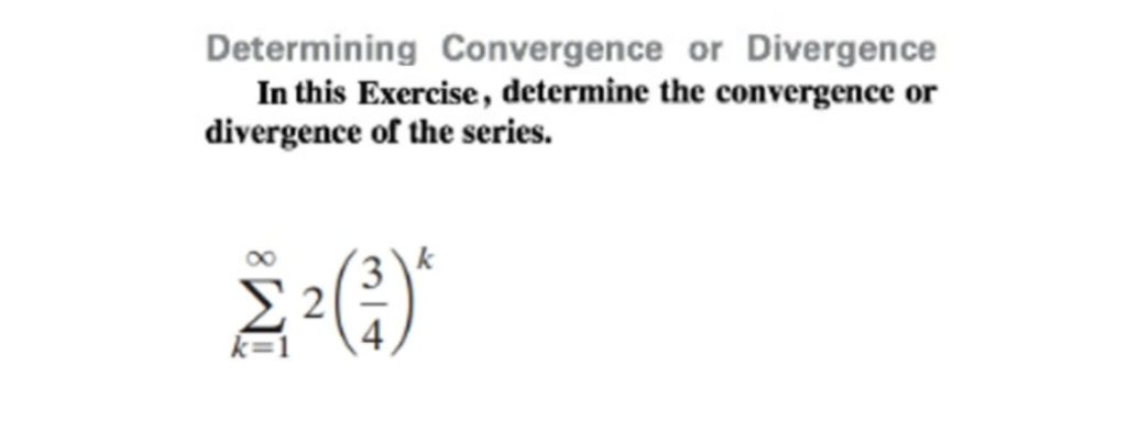Solved Determining Convergence or Divergence In this | Chegg.com