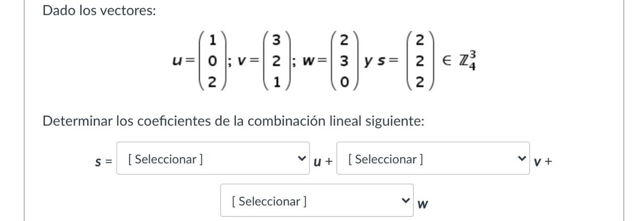 Solved 1-Given the vectors, Determine the coefficients of | Chegg.com