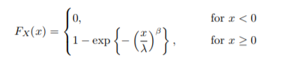 Solved A Weibull random variable X has cumulative | Chegg.com