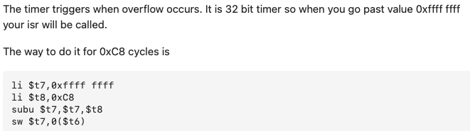 Solved The timer triggers when overflow occurs. It is 32 bit | Chegg.com