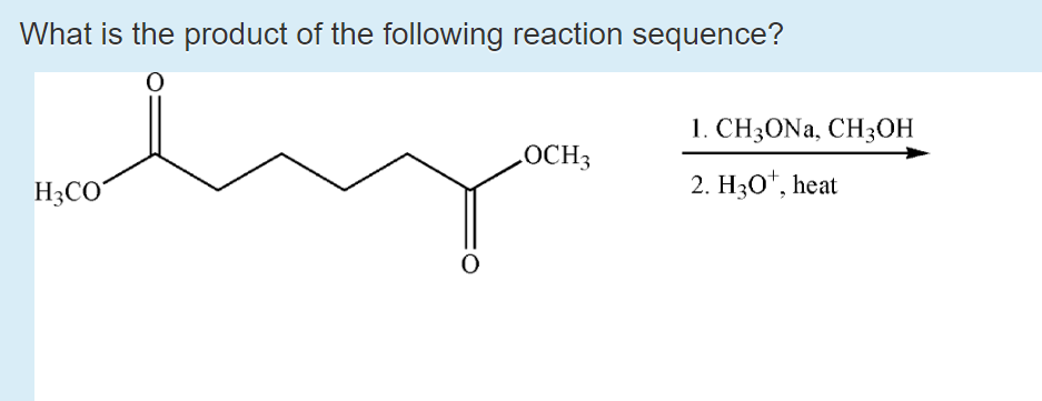 Solved What is the product of the following reaction | Chegg.com