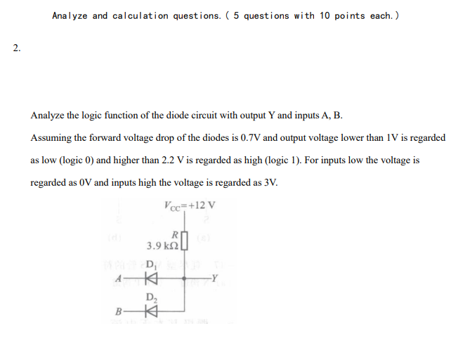 Analyze and calculation questions. ( 5 questions with | Chegg.com