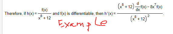 Solved A function h(x) is defined in terms of a | Chegg.com